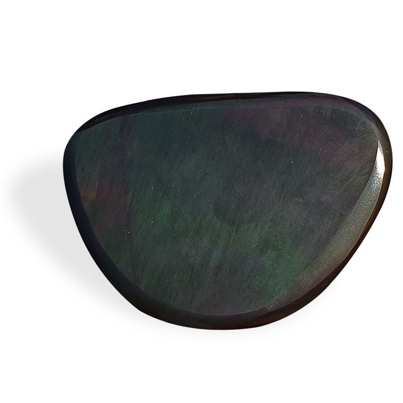 Obsidienne arc-en-ciel ou oeil celeste. Cœur taillé | Cristal-essence.com